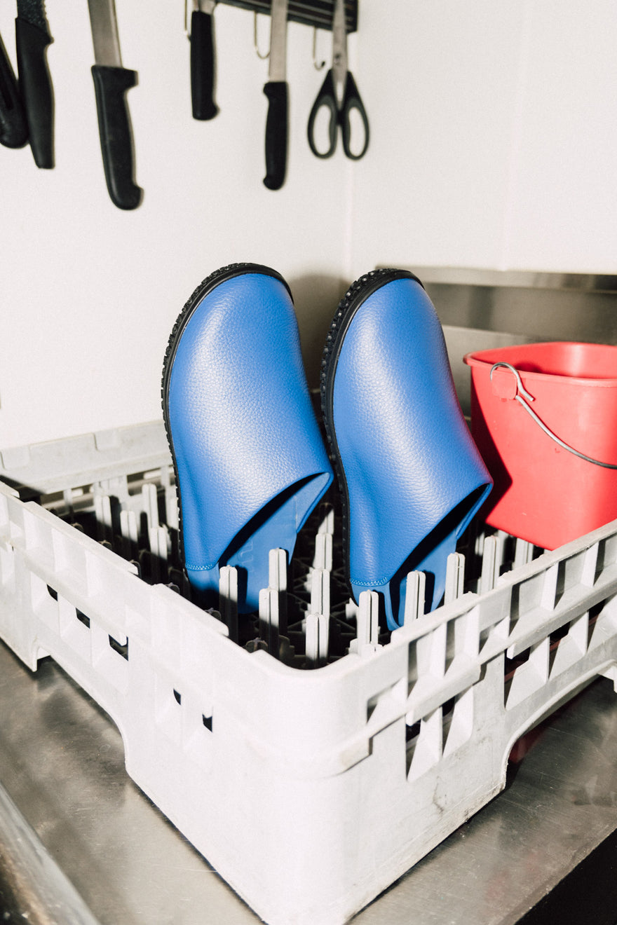 The Clog | Black Speckle | Sustainable Non-Slip Work Clogs - Snibbs