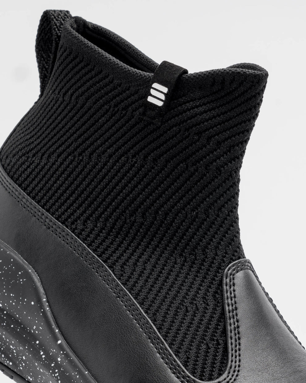 Pro Black Speckle: Black Work Sneakers - Snibbs